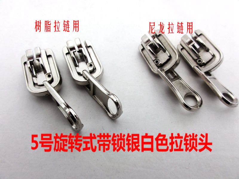 rotation type zip sliders/silver zip head/double s... – Grandado