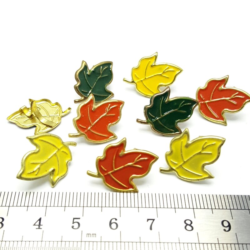 150pcs 16*21mm Beautiful Mixed Colors Leaf Scrapbo... – Grandado