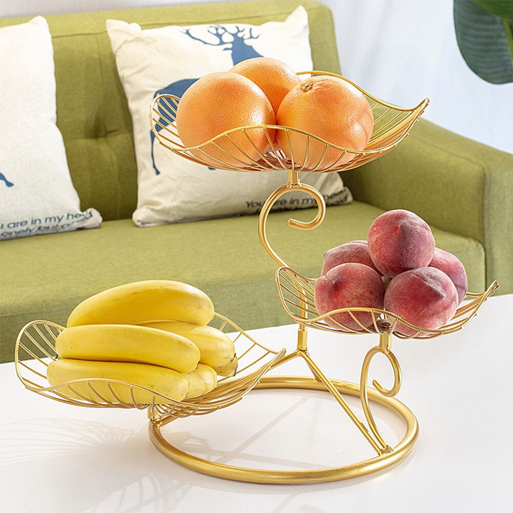 Three-layer Storage Tray Leaf Shaped Nordic Style ... – Vicedeal