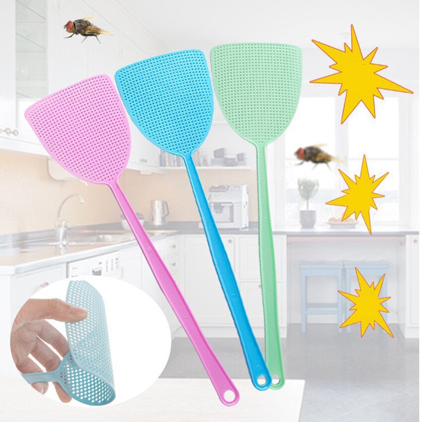 Plastic Fly Swatters Flexible Long Handle Manual S... – Grandado
