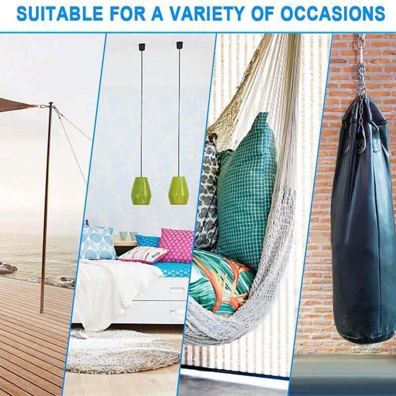 12 Stainless Steel Oval Eye Guards and Carabiner H... – Vicedeal