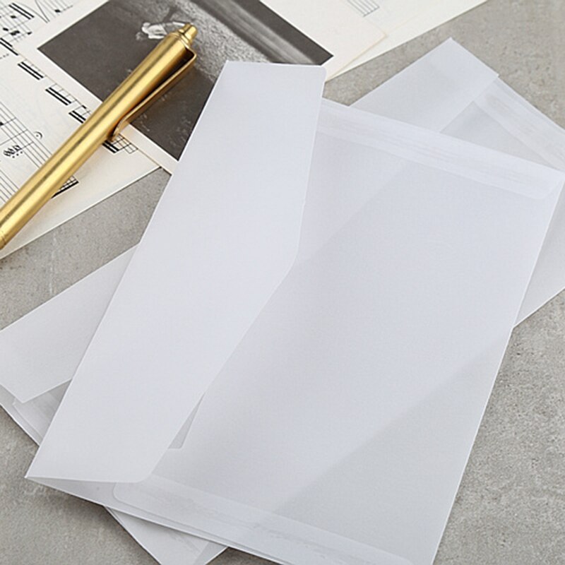 50Pcs Translucent Blank White Parchment Paper Enve... – Vicedeal