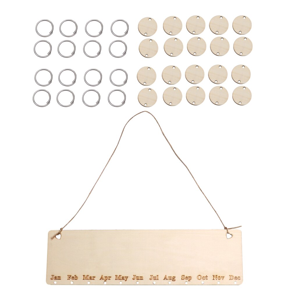 1 pc Wooden DIY Hanging Birthday Reminder Wall Cal... – Grandado