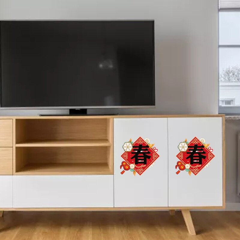 Chinese Year Fu Character Window Grille Cartoon Gl... – Grandado