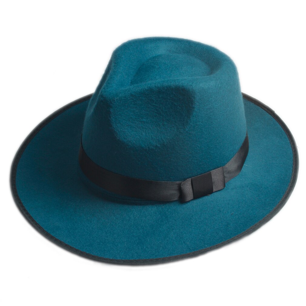 LUCKYLIANJI Vintage Men Women Hard Wool Felt Hat W... – Vicedeal