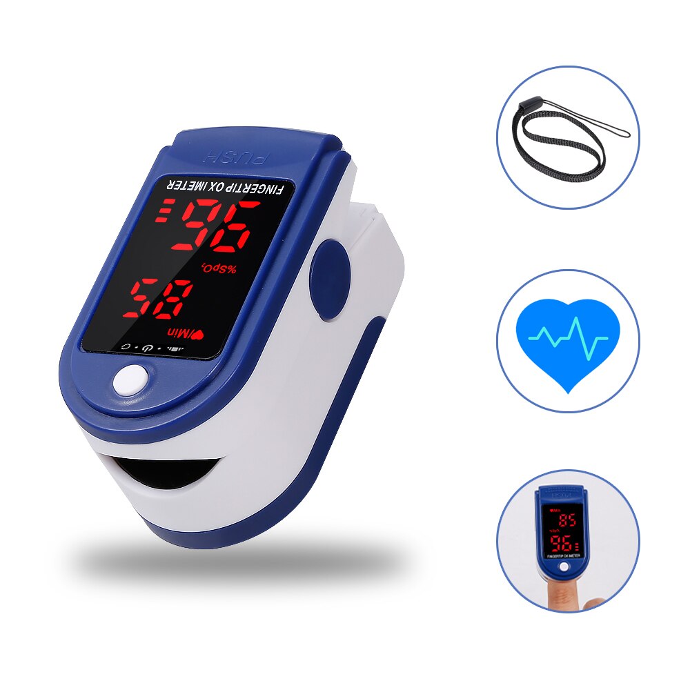 Pulsoksymetr na palec Fingertip Pulse Oximeter Blo... – Grandado