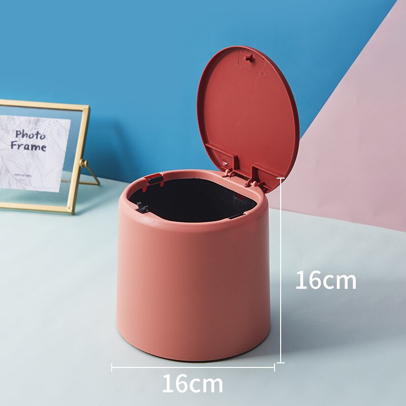 16x16cm desktop trash can mini garbage bin living ... – Vicedeal