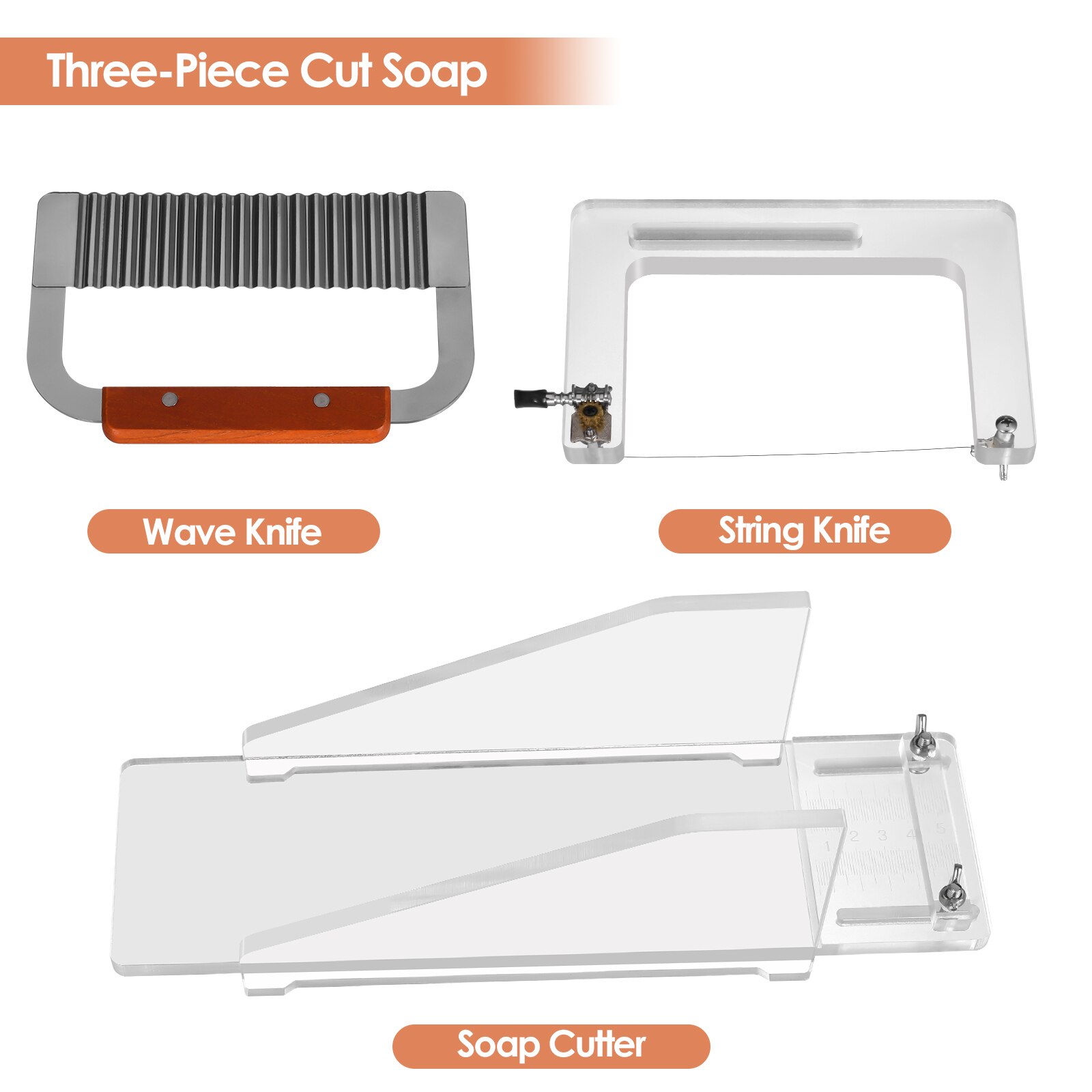3Pcs/set Acrylic Soap Cutter Adjustable Handmade S... – Grandado
