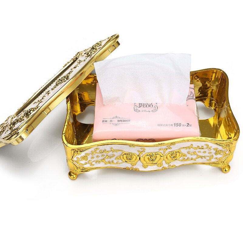 Luxury Gold Tissue Box Cover Chic Napkin Case Hold... – Vicedeal