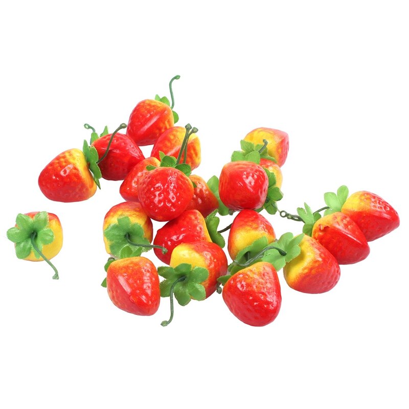 Fruta decorativa de manzanas artificiales, rojo, g... – Grandado
