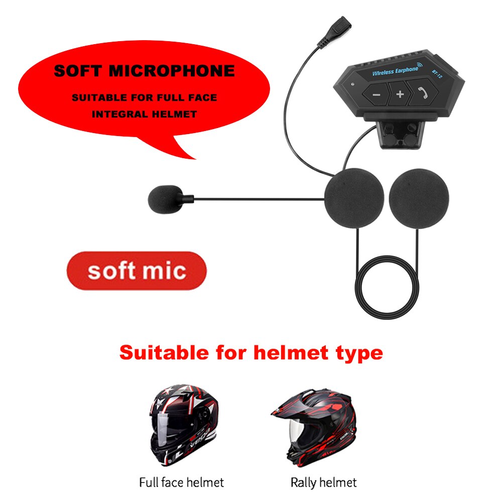 Motorfiets Bluetooth 4.2 Helm Intercom Wireless He... – Vicedeal