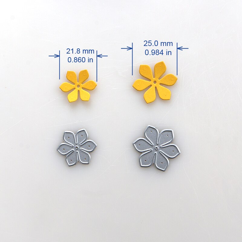 DUOFEN METAL CUTTING DIES 2pcs small 6 petals flow... – Grandado