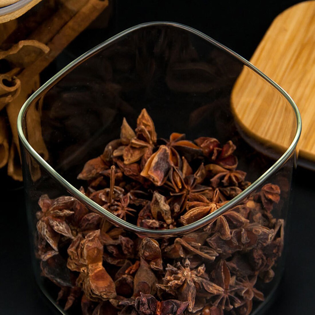 2Pcs 100 X 100mm 550ml Square Glass Airtight Canis... – Grandado