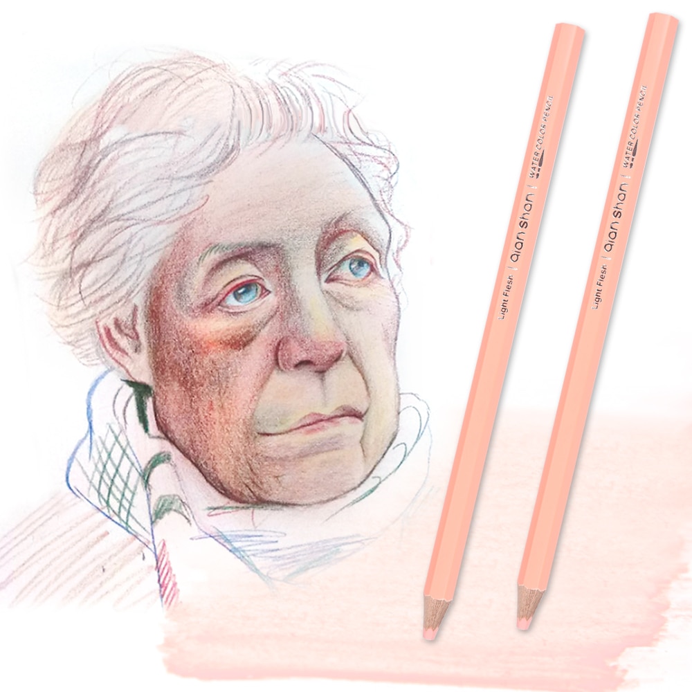 2Pcs Flesh Light Color Watercolor Pencils Skin Ton... – Grandado