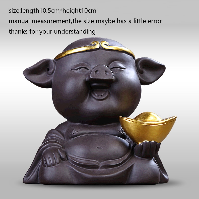 Natural Purple Tea Pet Cute Auspicious Pig Tea Cer... – Vicedeal