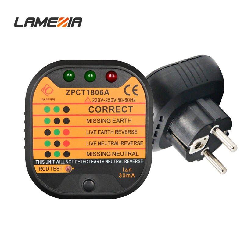 LAMEZIA Portable EU Socket Tester Electric Leakage... – Grandado