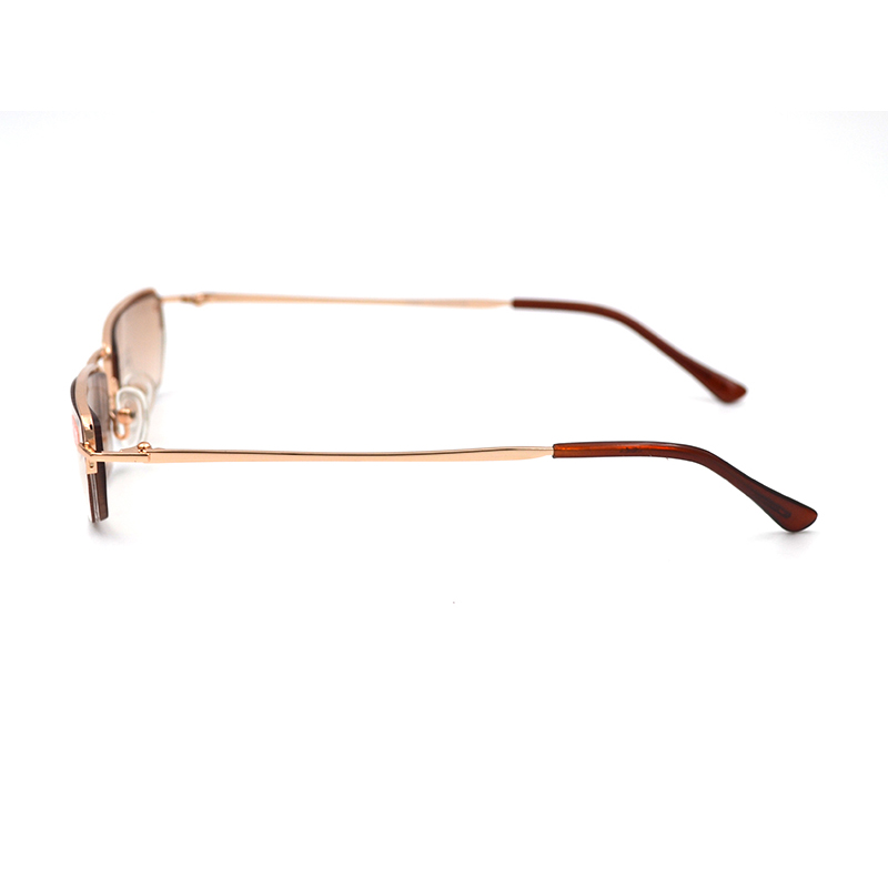 Myopia Sunglasses Metal Square Semirim Spectacles ... – Grandado