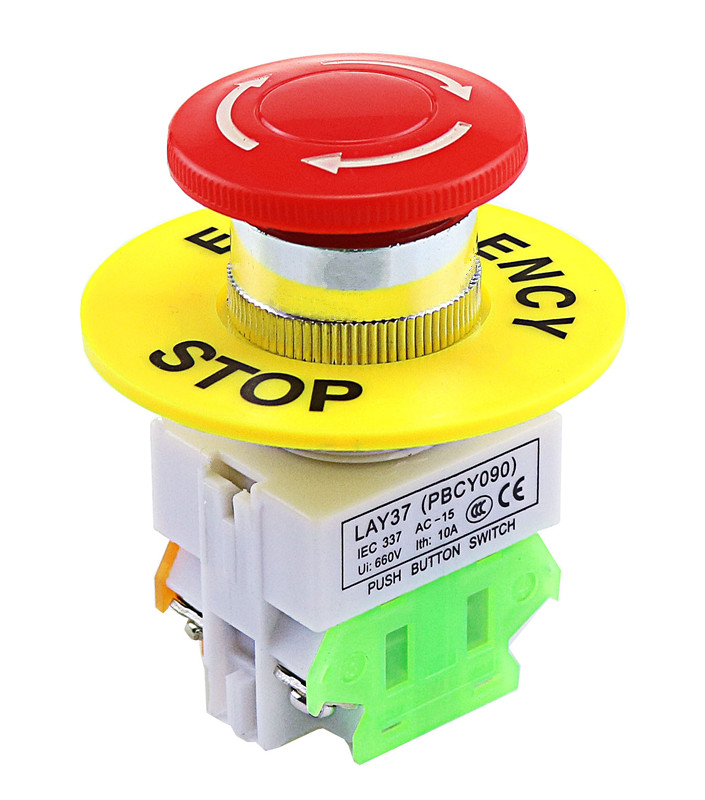 Red Mushroom Cap 1NO 1NC DPST Emergency Stop Push ... – Vicedeal