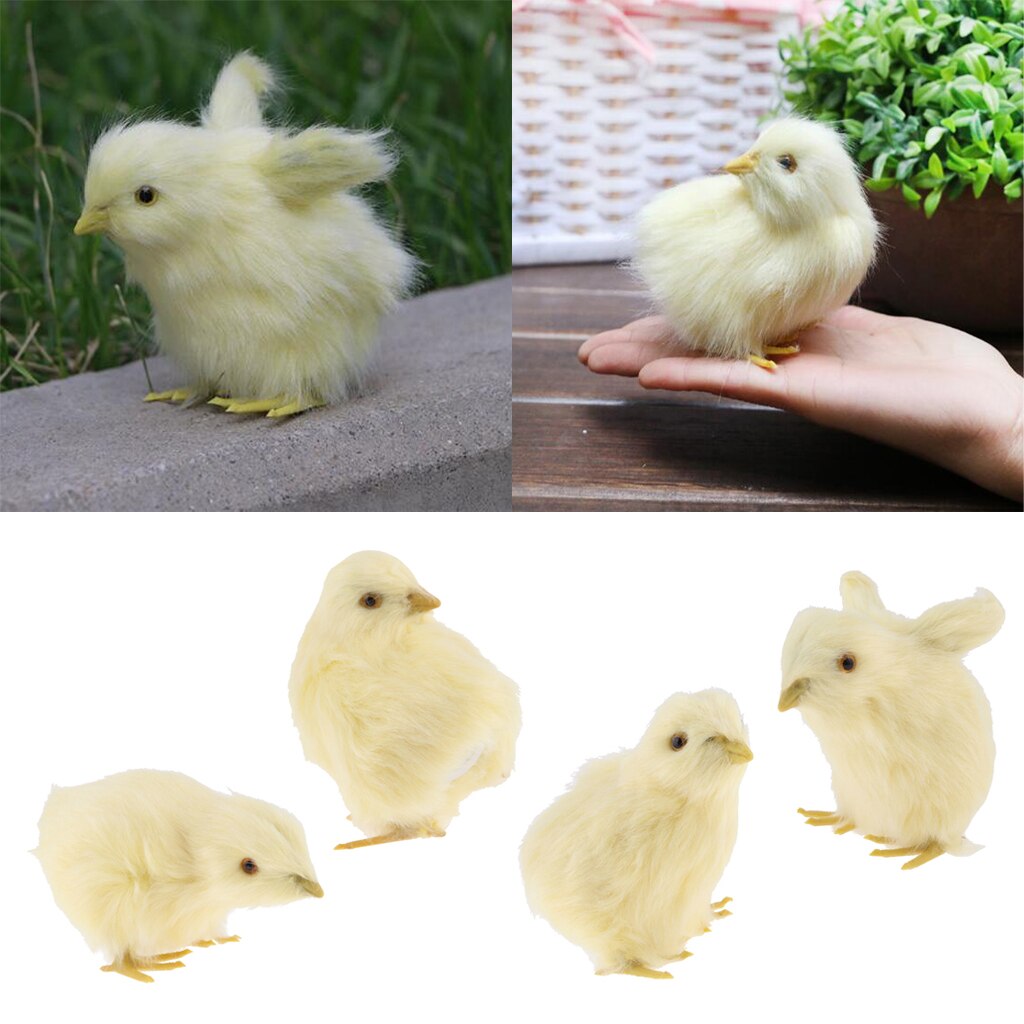Set of 4 Vivid Simulation Plush Chicken Model Figu... – Grandado