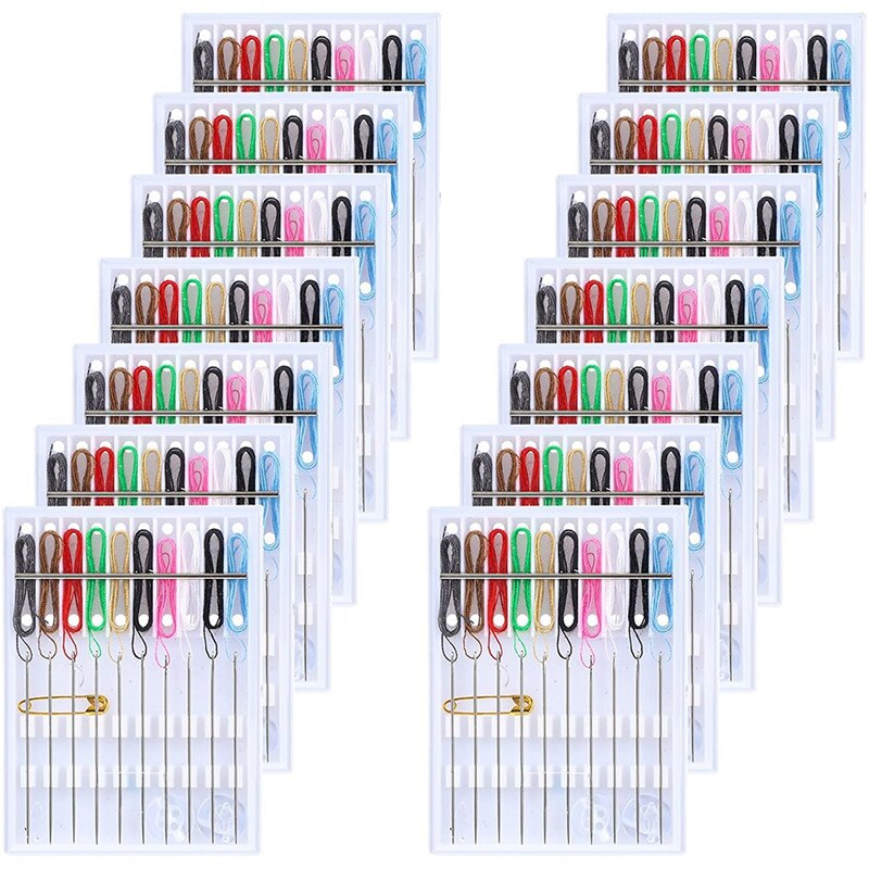 14 Boxes Mini Quick Fix Sewing Kit Easy Pre Thread... – Grandado