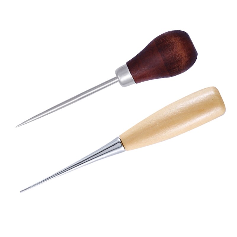 MIUSIE Leather Wood Handle Awl Tools For Stitching... – Grandado