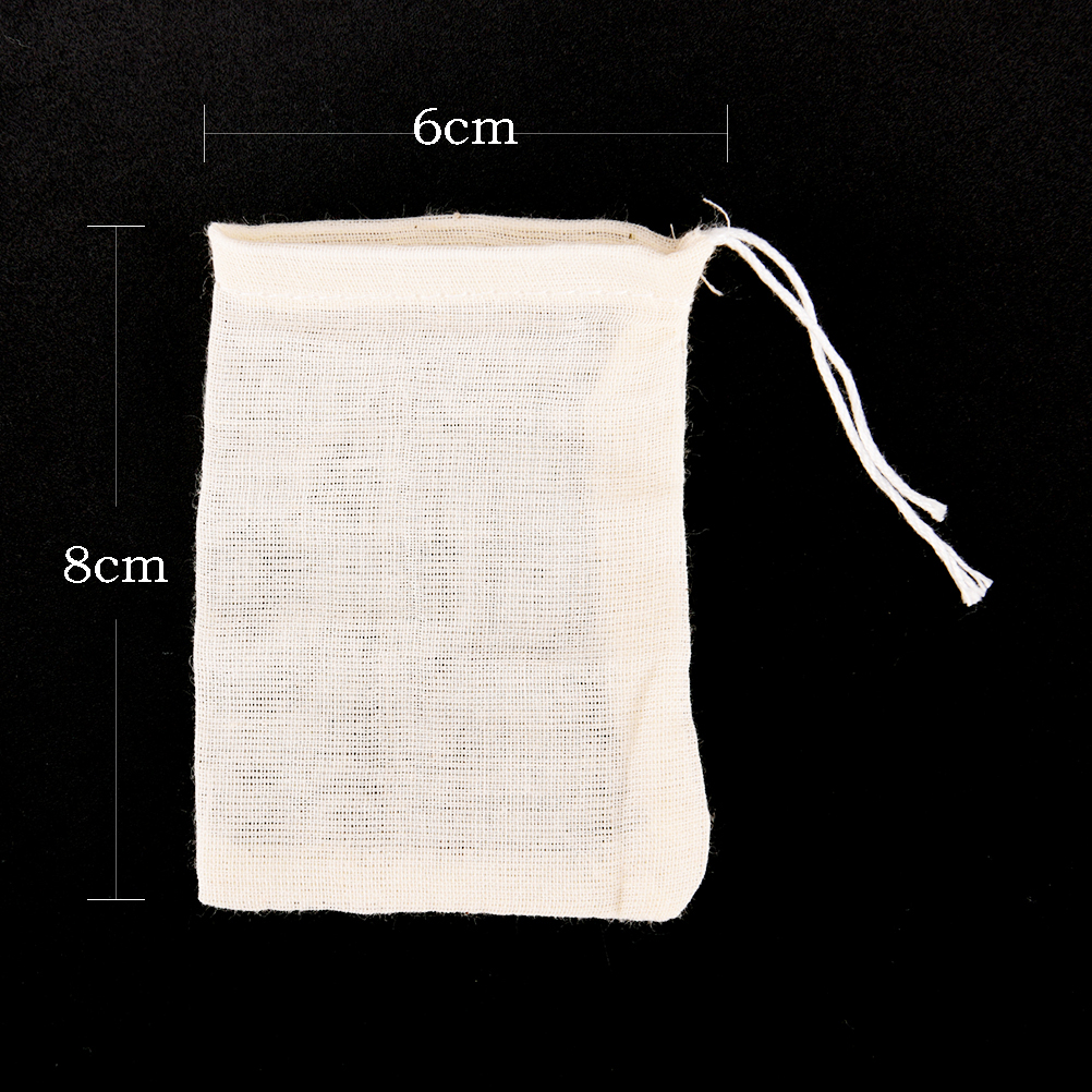 1pc/10Pcs Cotton Tea Bags Muslin Drawstring Strain... – Vicedeal