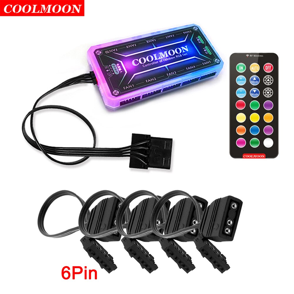 Coolmoon RGB Fans Remote Controller 12V 5A Color C... – Grandado