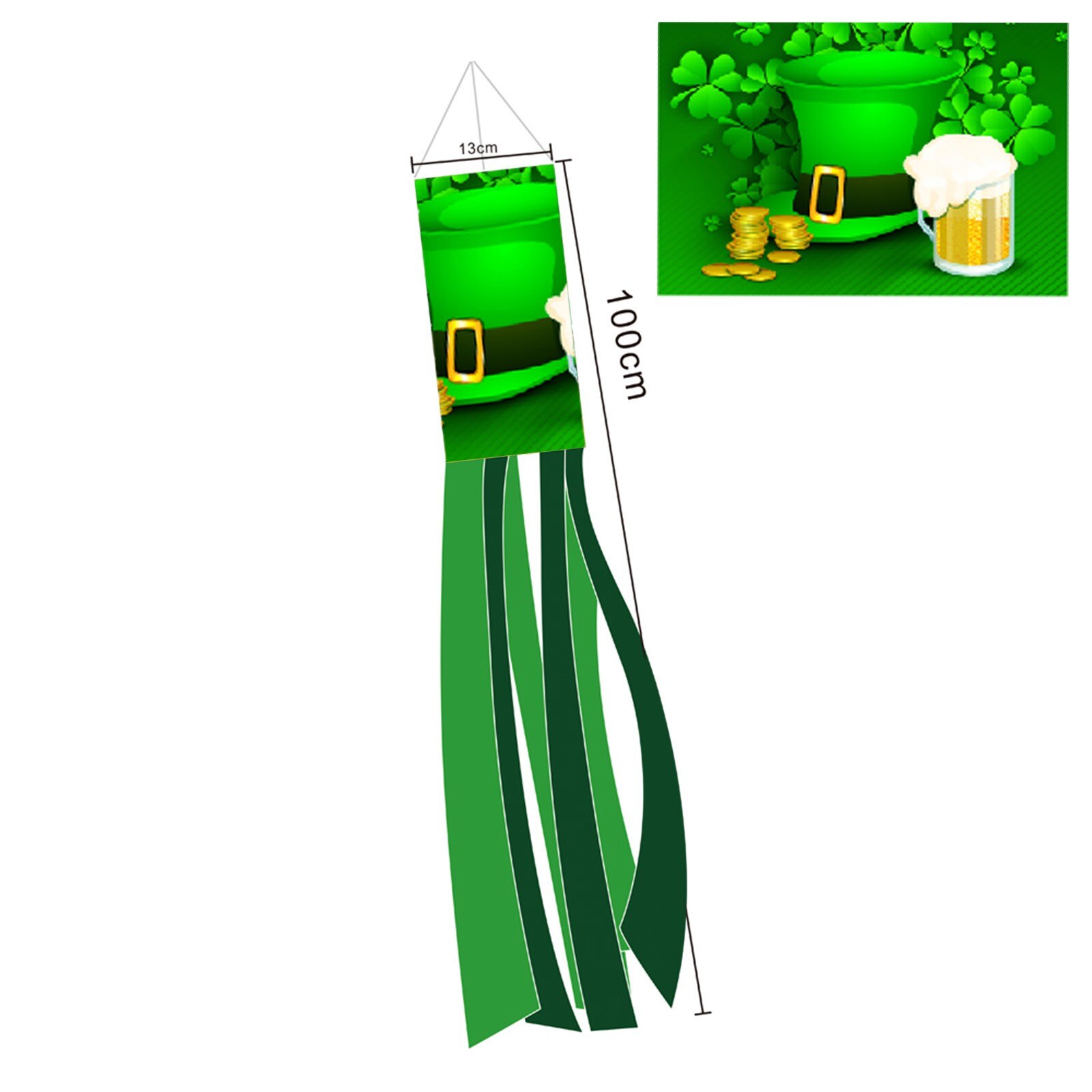 St. Patrick's Day Hanging Type Event Windsock Part... – Grandado