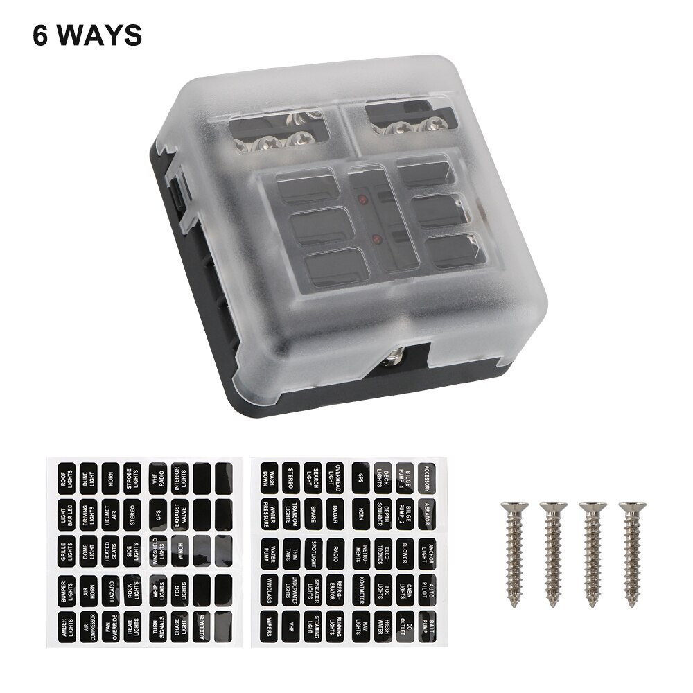 6 Ways 12 Ways Blade Fuse Block 100A 32V Fuse Box ... – Vicedeal