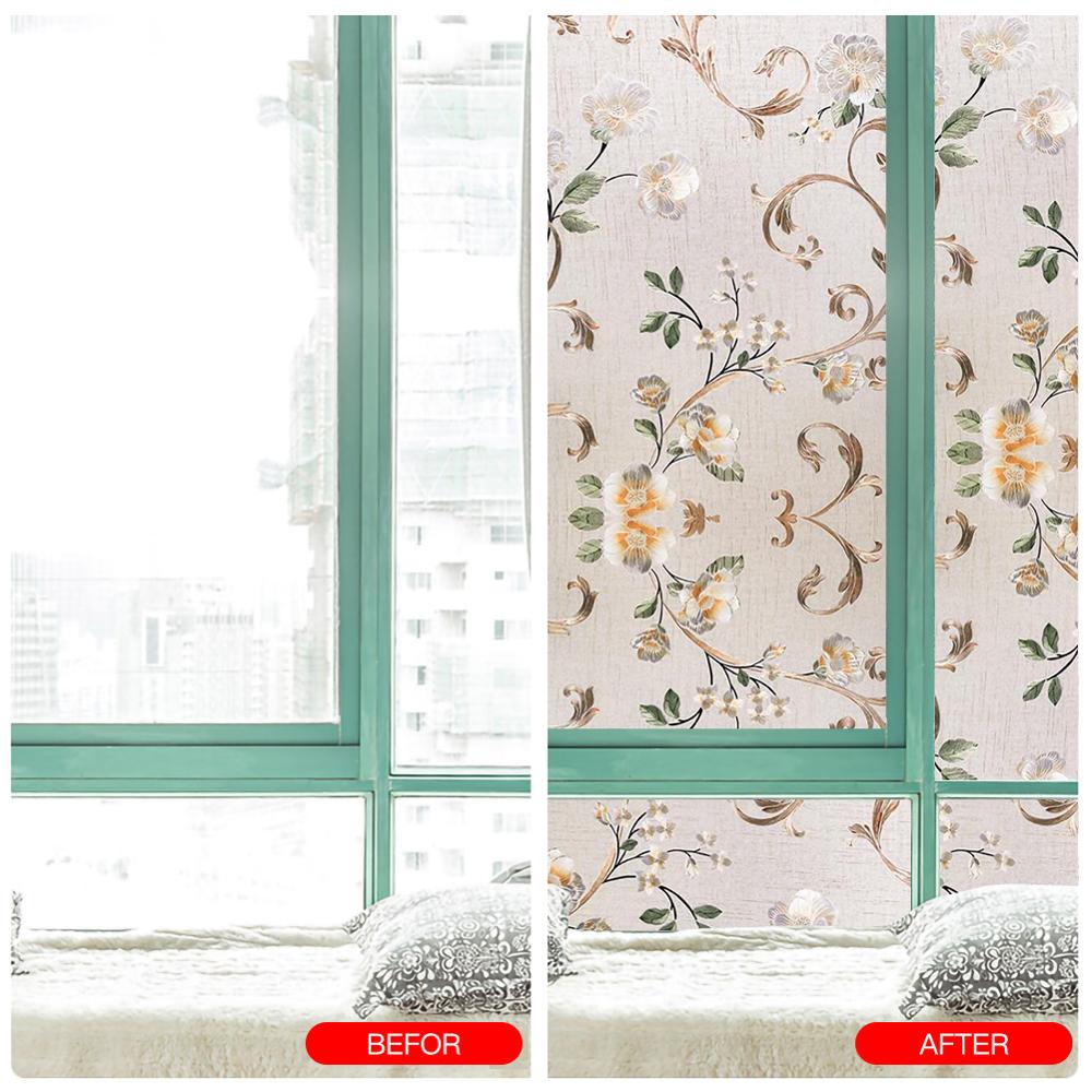 45 X100cm Non-Adhesive Static 3D Irregular Pattern Colorful Decorative ...