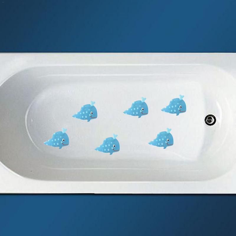 5pcs/set Non Slip Bathroom Stickers Cartoon Blue O... – Grandado