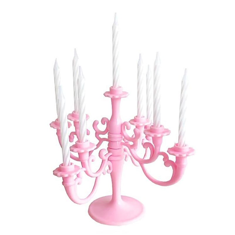 1Set Candelabra Candle Holder Birthday Cake Topper... – Grandado