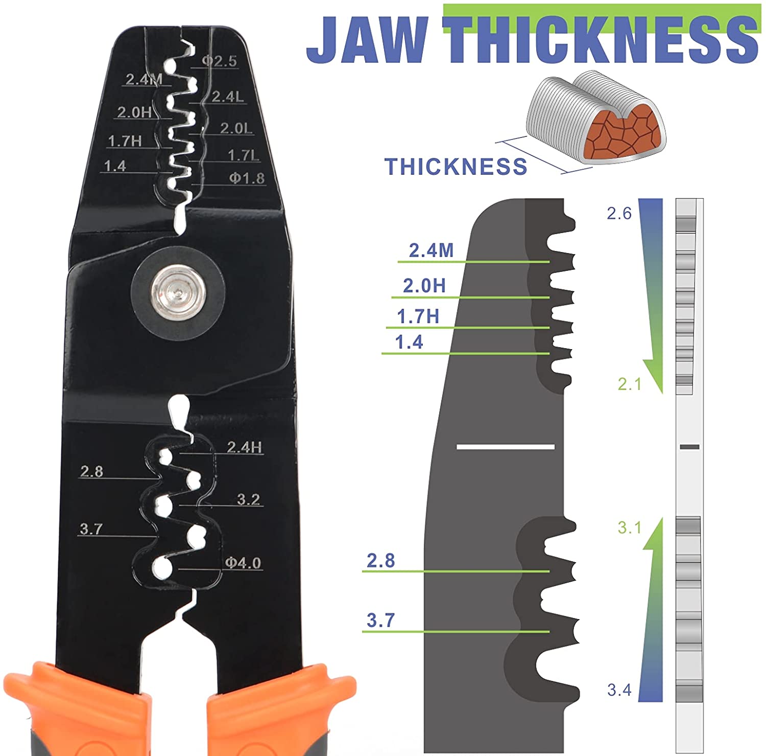 IWS-1440L Connectoren Krimptang Tang Open Vat Term... – Grandado
