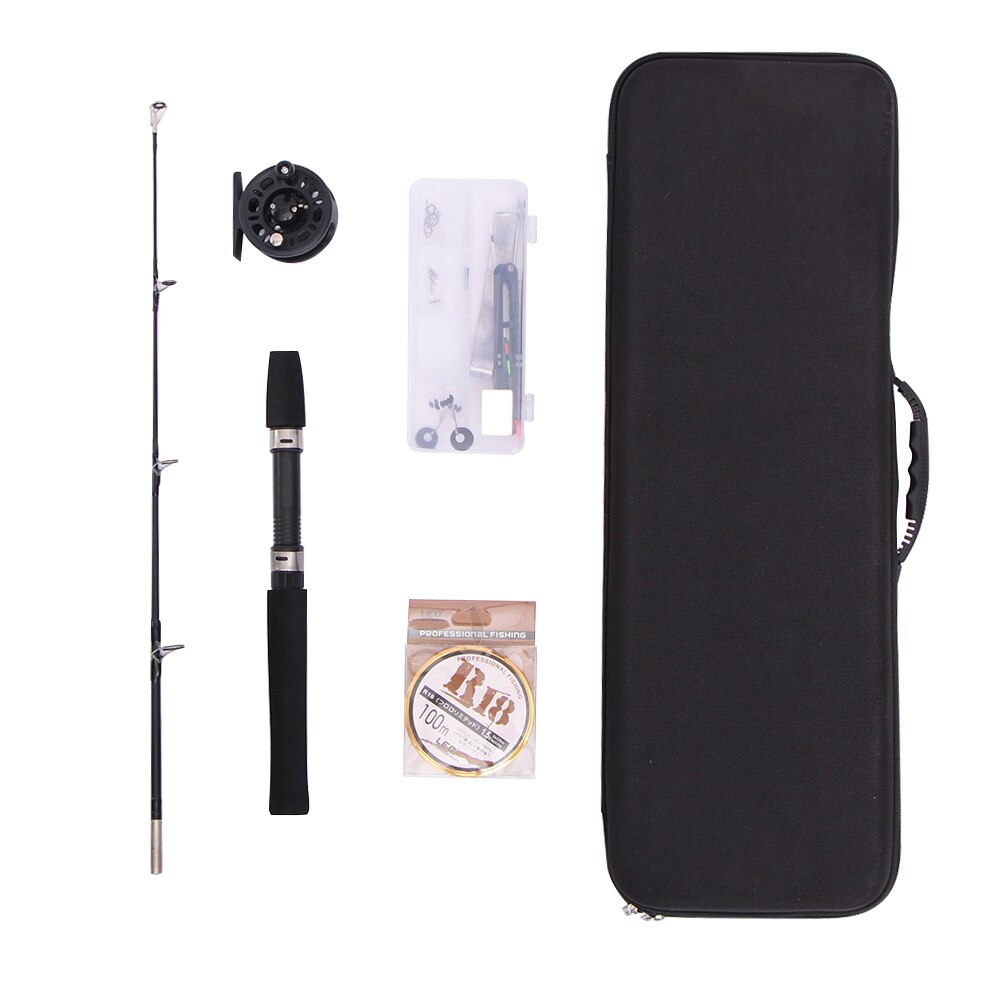 Fiskestang vinter fiskestang sæt sort udendørs tøm... – Vicedeal