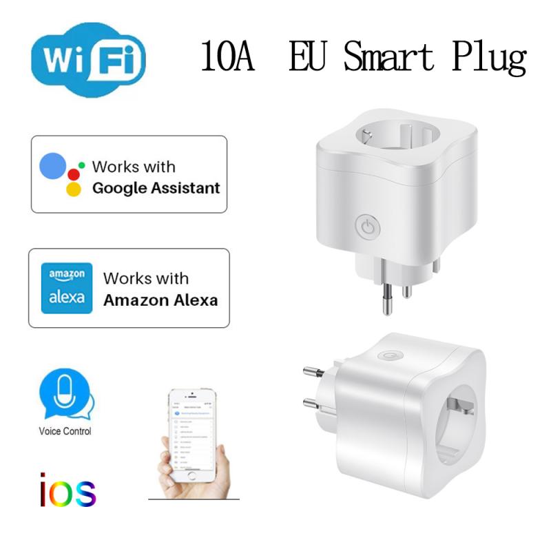 WIFI Smart Plug 10A EU WiFi Socket With Timing APP... – Grandado