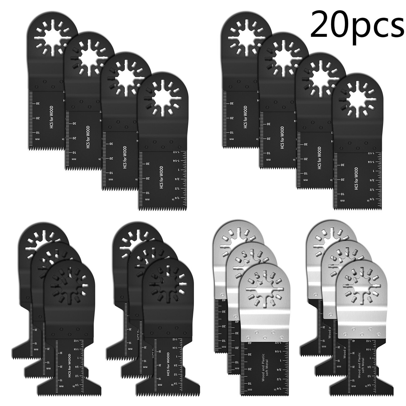 20pcs High Carbon Steel Vibration Saw Blade Multi-... – Grandado