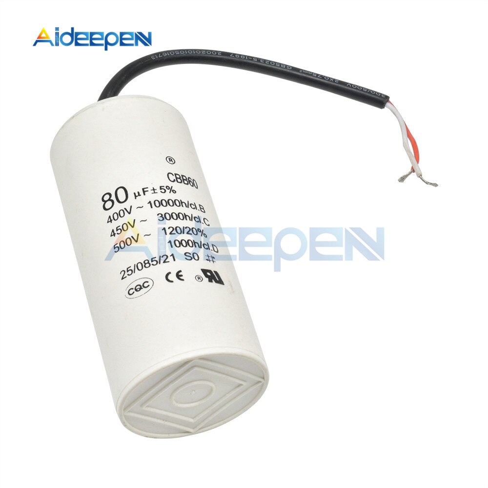 Motor Run Condensatoren CBB60 Spade Tabs 450VAC 10... – Vicedeal