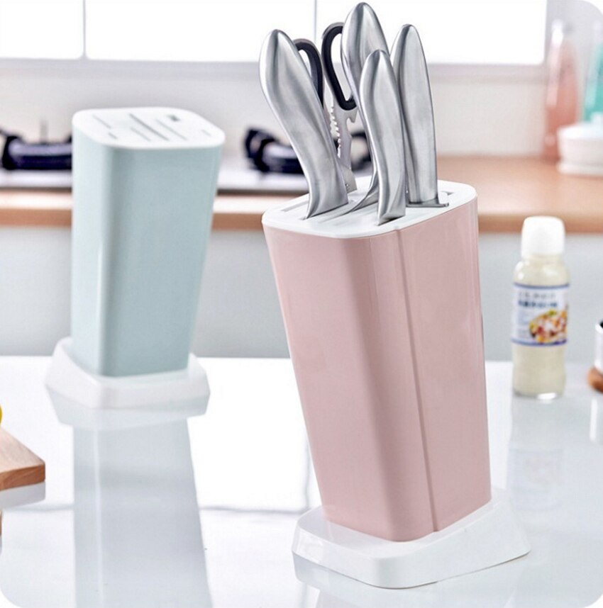 Plastic Knife Block with Slots for Scissors and Sh... – Grandado