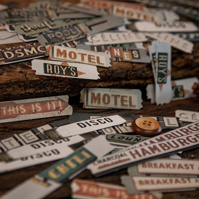 60PCS Vintage English Entry Stickers DIY Scrapbook... – Grandado