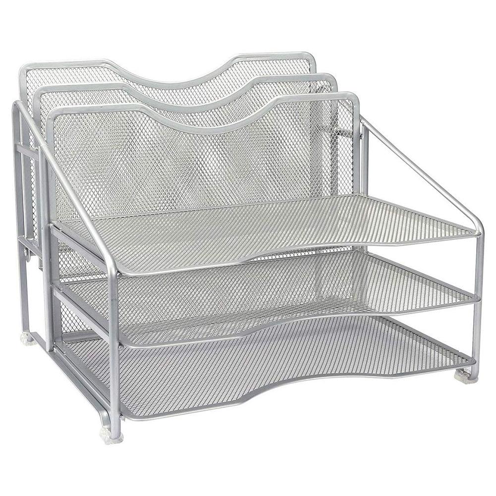 5 Grid File Storage Shelf Book Stand Desk Organize... – Vicedeal