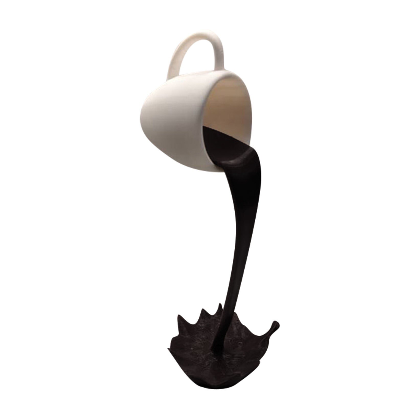 Floating Spilling Coffee Cup Sculpture Suspended C... – Grandado