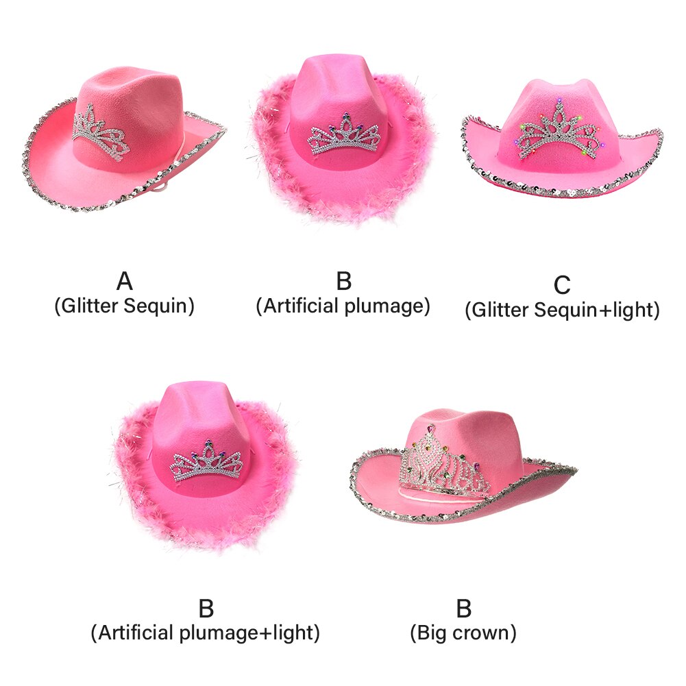 Women Girl Solid Felt Western Style Apparel Access... – Grandado
