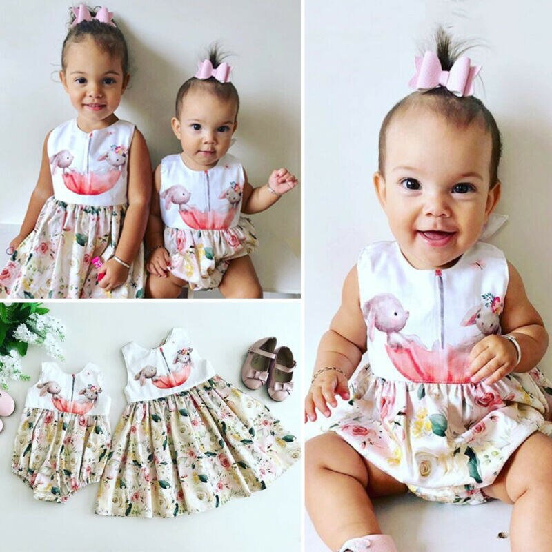 Easter Newborn Kids Baby Girl Sister Matching Outf... – Grandado