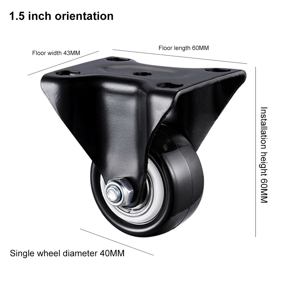 1.5 tums pvc universalhjul truckle svängbart hjul ... – Grandado