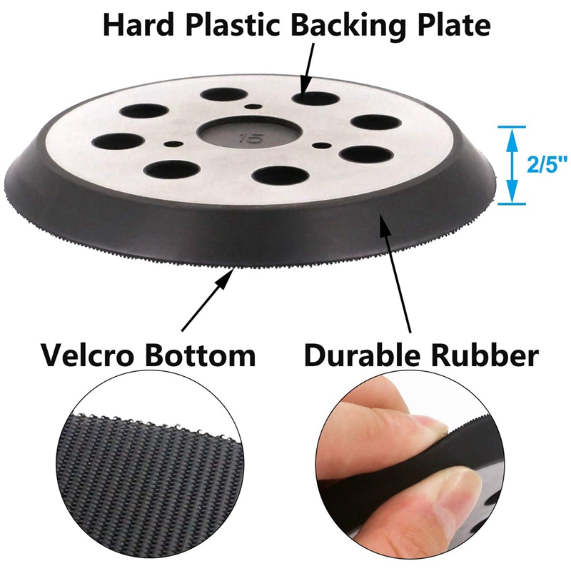 5 Inch 8 Hole Replacement Sander Pads 5 inch Hook ... – Grandado