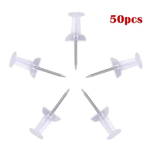 50PCS Plastic Transparent Decorative Push Pins Thu... – Vicedeal