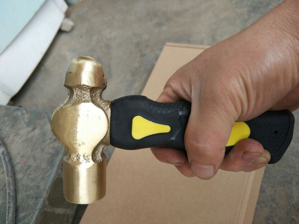 One Pound Brass Metal Stamping Hammer leather craf... – Grandado
