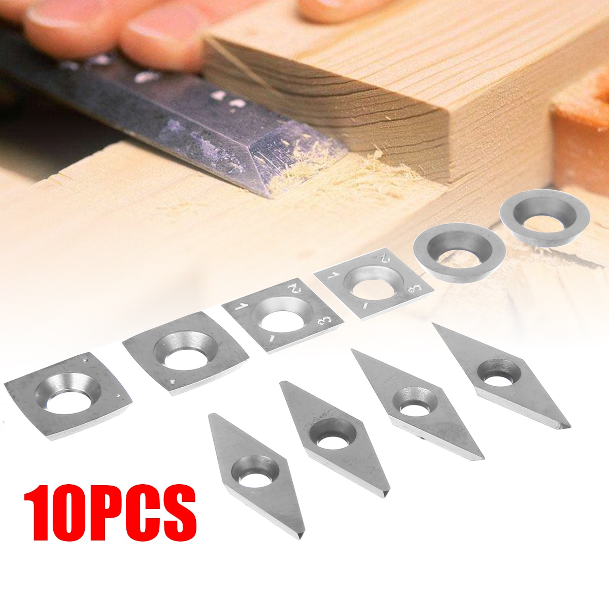 10Pcs Carbide Inserts Assorted Cutter Blades Set D... – Vicedeal
