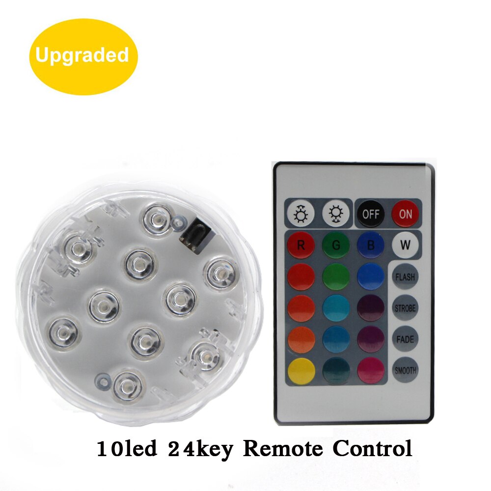 Remote Controlled Rgb Submersible Light Battery Op... – Grandado