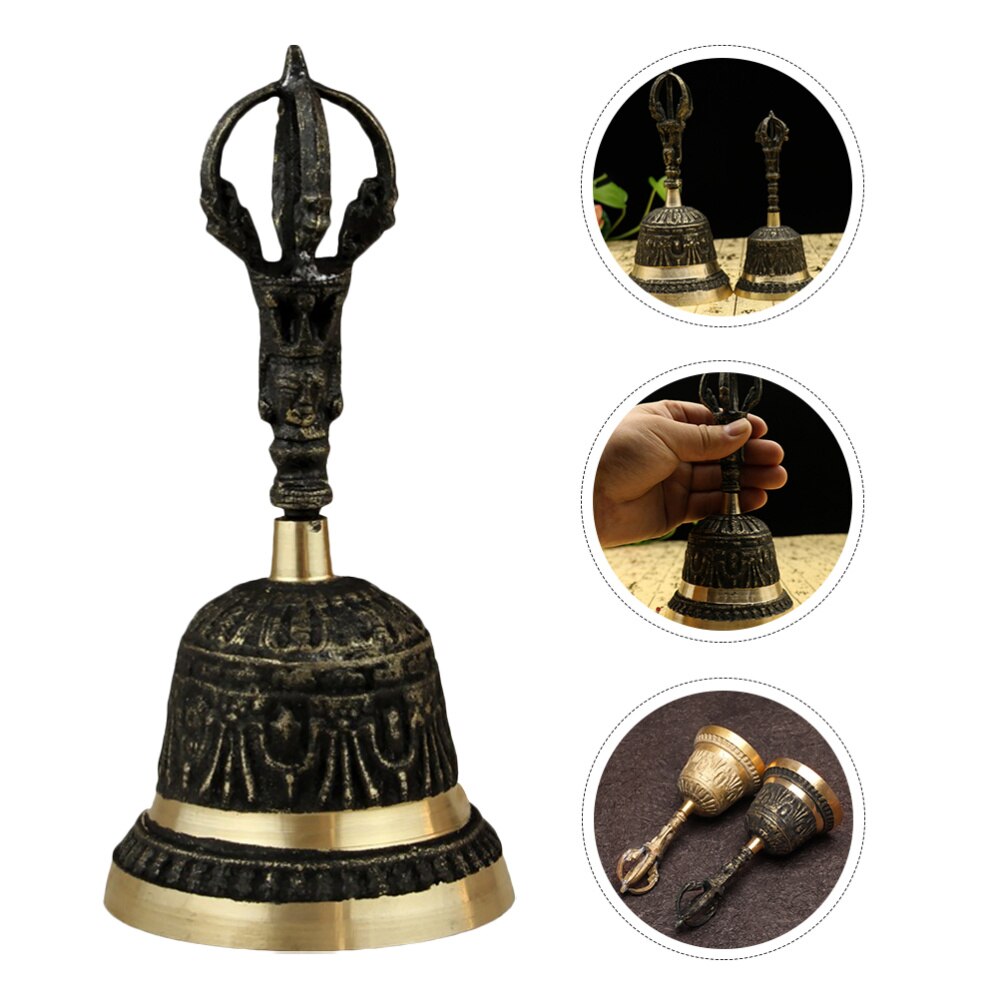Retro Metalen Tone Handle Hand Bell Metal Decorati... – Grandado